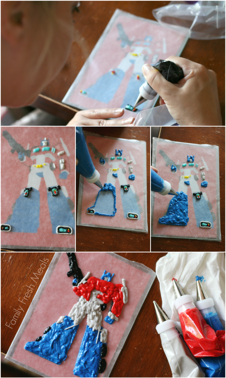 Easy Cake Decorating with Frosting Transfers - Family Fresh Meals