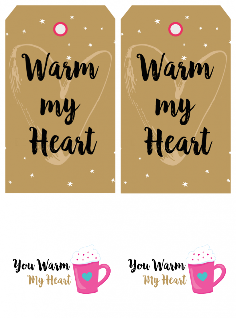 Valentine's Pink Hot Cocoa with Free DIY Gift Tags - Family Fresh Meals