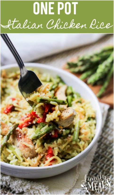 One Pot Italian Chicken Rice - Family Fresh Meals