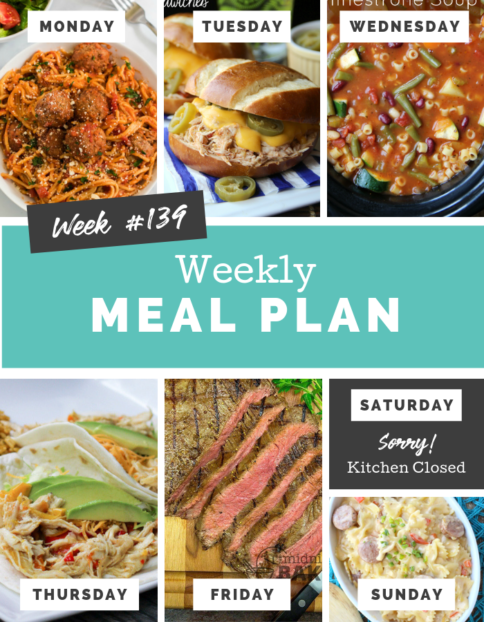 Easy Weekly Meal Plan Week 139 - Family Fresh Meals