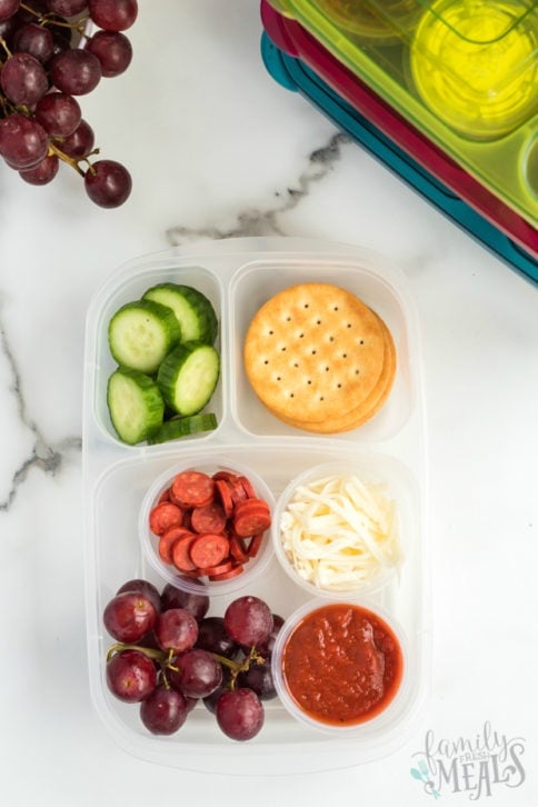 DIY Pizza Lunchable Lunchbox Idea - Family Fresh Meals