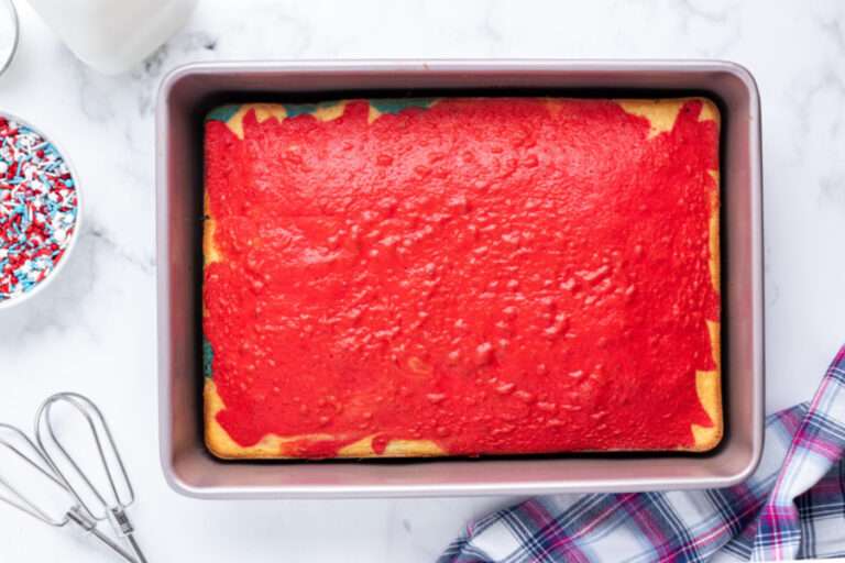 Red White and Blue Layered Cake - Family Fresh Meals
