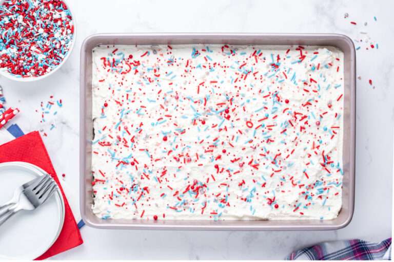 Red White and Blue Layered Cake - Family Fresh Meals