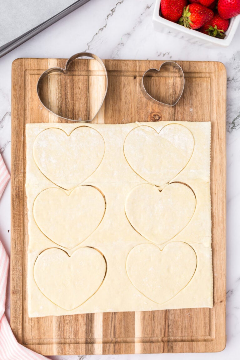 Strawberry Cream Cheese Heart Pastries - Family Fresh Meals