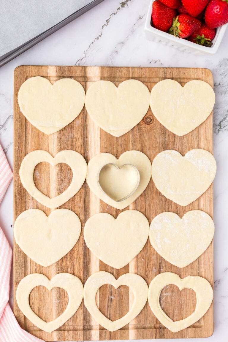 Strawberry Cream Cheese Heart Pastries - Family Fresh Meals