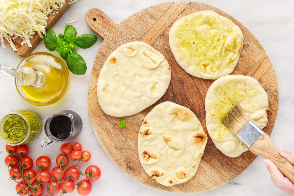 Air Fryer Caprese Naan Pizza - Family Fresh Meals