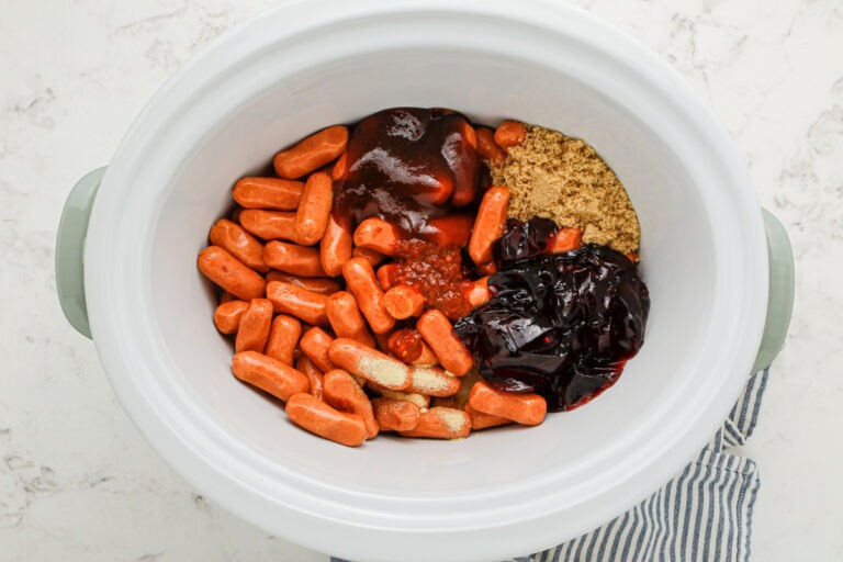 Slow Cooker Spicy Sweet BBQ Lil Smokies - Family Fresh Meals