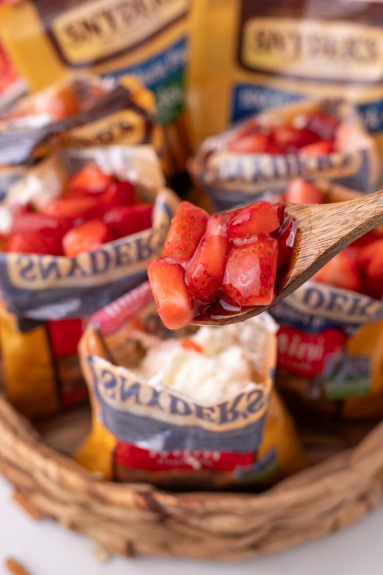 Walking Strawberry Pretzel Salad Dessert - Family Fresh Meals