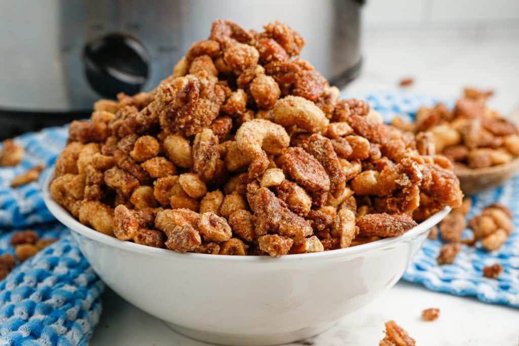 Slow Cooker Candied Mixed Nuts - Family Fresh Meals