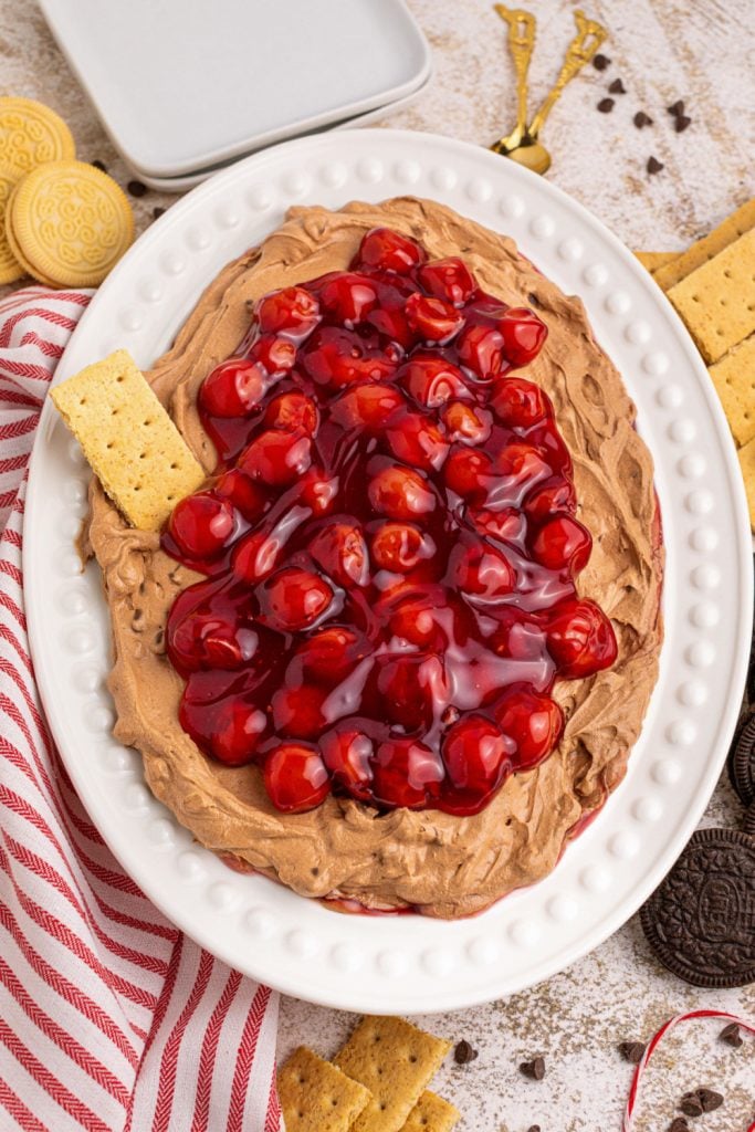 Chocolate Cherry Cheesecake Dip - Family Fresh Meals