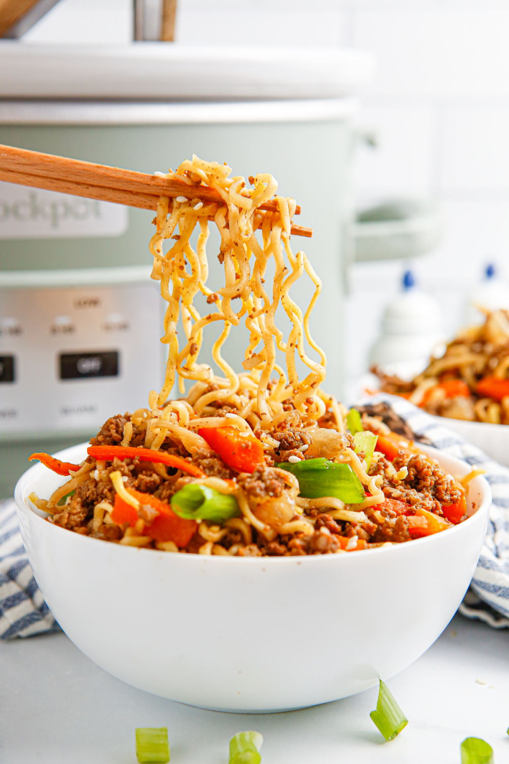 Slow Cooker Asian Beef Ramen Noodles - Family Fresh Meals